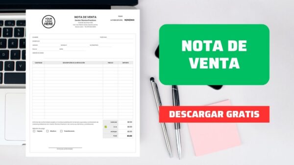 Descargar Formato de Nota de Venta en PDF Excel y Word