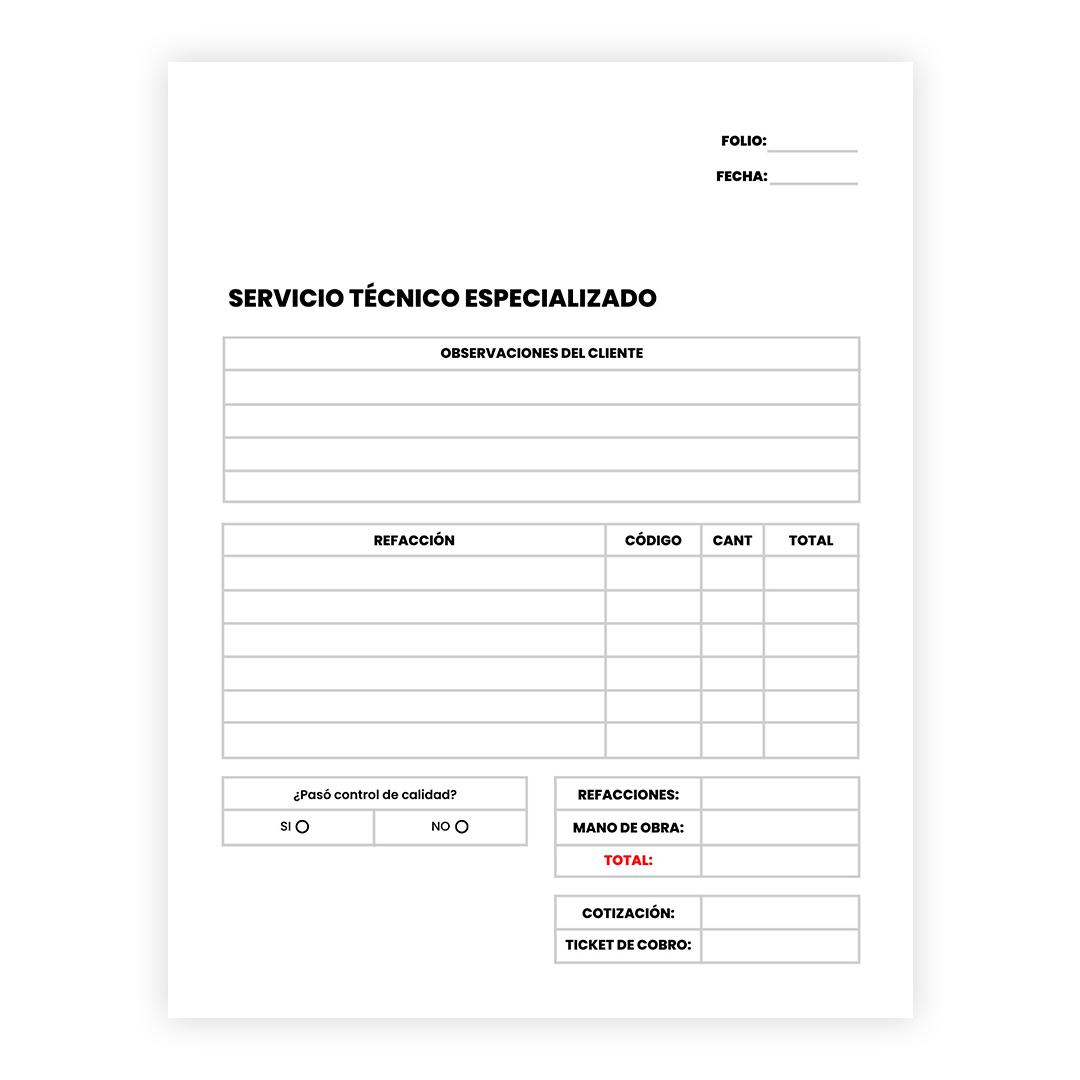 Formato de Reparación de Bicicletas en PDF | didocu