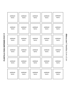 Plantilla para Imprimir Post it | didocu