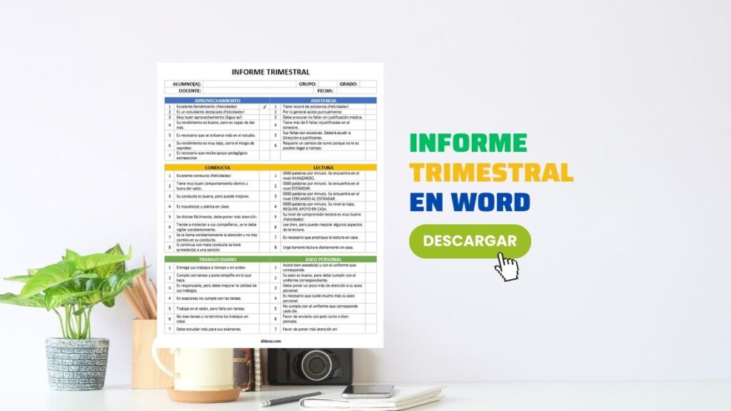 Plantilla de Organizador de Trabajo Editable en Word [GRATIS] | didocu