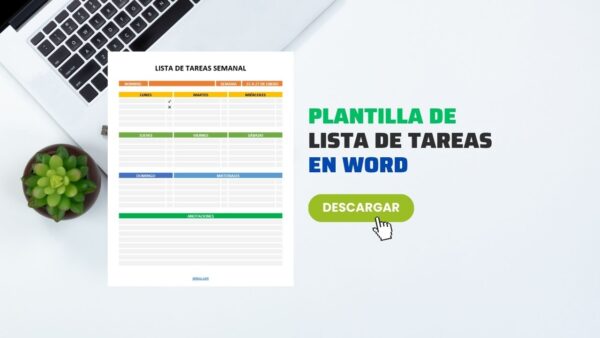 Plantilla de Lista de Tareas Semanal en Word [GRATIS] | didocu