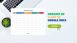 Plantilla de Horario de Clase para Google Docs [GRATIS] | didocu
