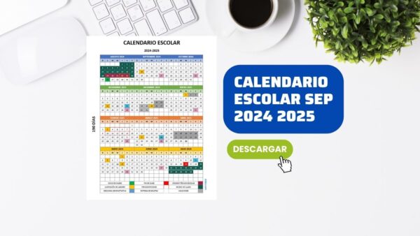 Plantilla de Calendario Escolar SEP 2024-2025 Editable [GRATIS] | didocu