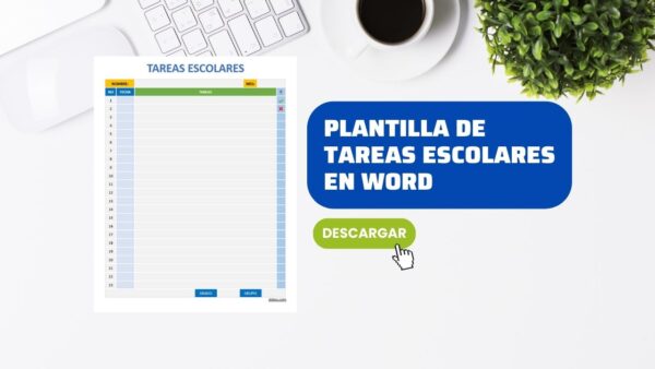 Plantilla de Tareas Escolares en Word [GRATIS] | didocu