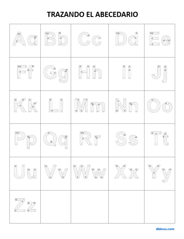 Plantilla Trazando el Abecedario en PDF [GRATIS] | didocu