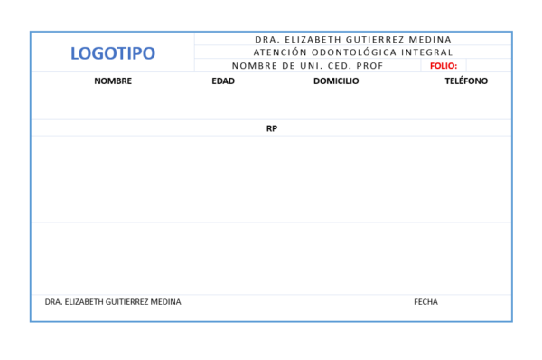 Plantilla de Receta Médica Editable en Word GRATIS | didocu